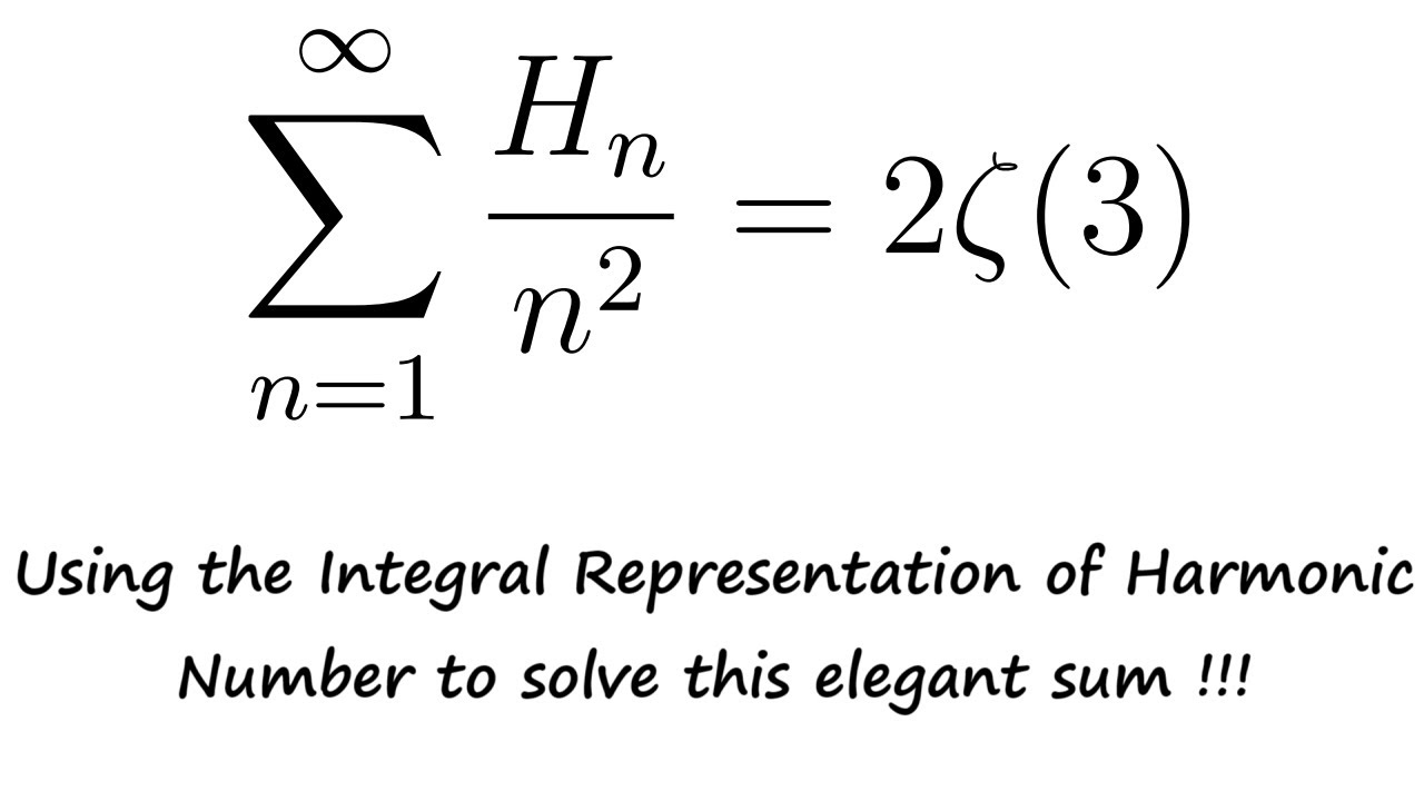 Using the integral representation of Harmonic Number to solve this ...