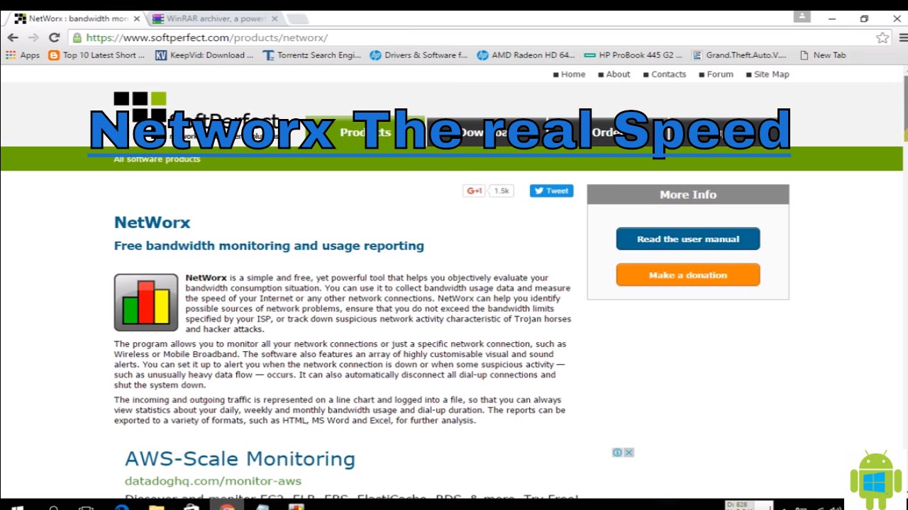 How to see our Downloading speed (Networx) - YouTube