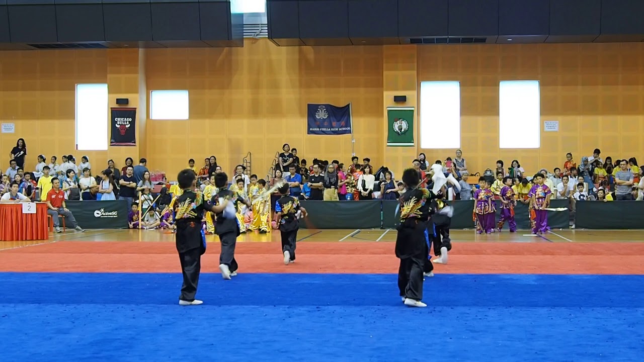 Keming Primary Junior Boys Group Weapon Wushu 2019 - YouTube