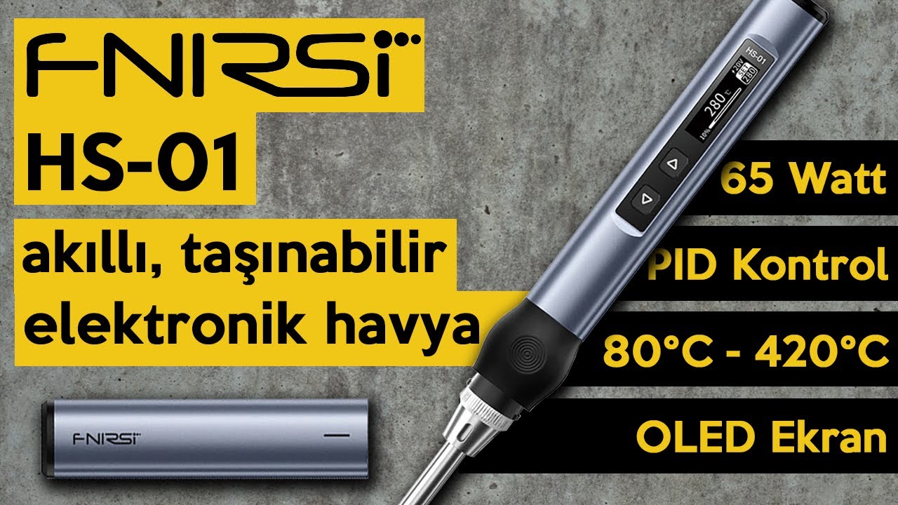 FNIRSi HS-01 Akıllı Taşınabilir Elektronik Havya İncelemesi - YouTube