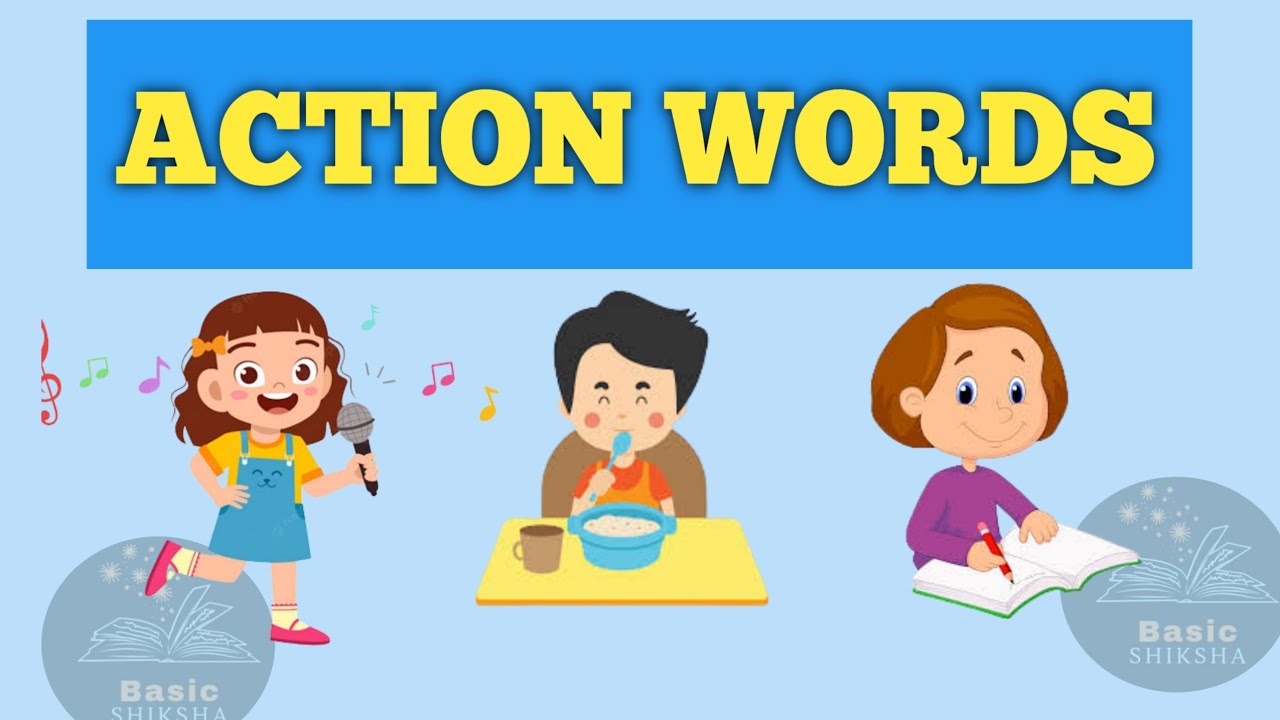 Action Words।Top 15 Action Words for kids।Preschool Action Words with ...