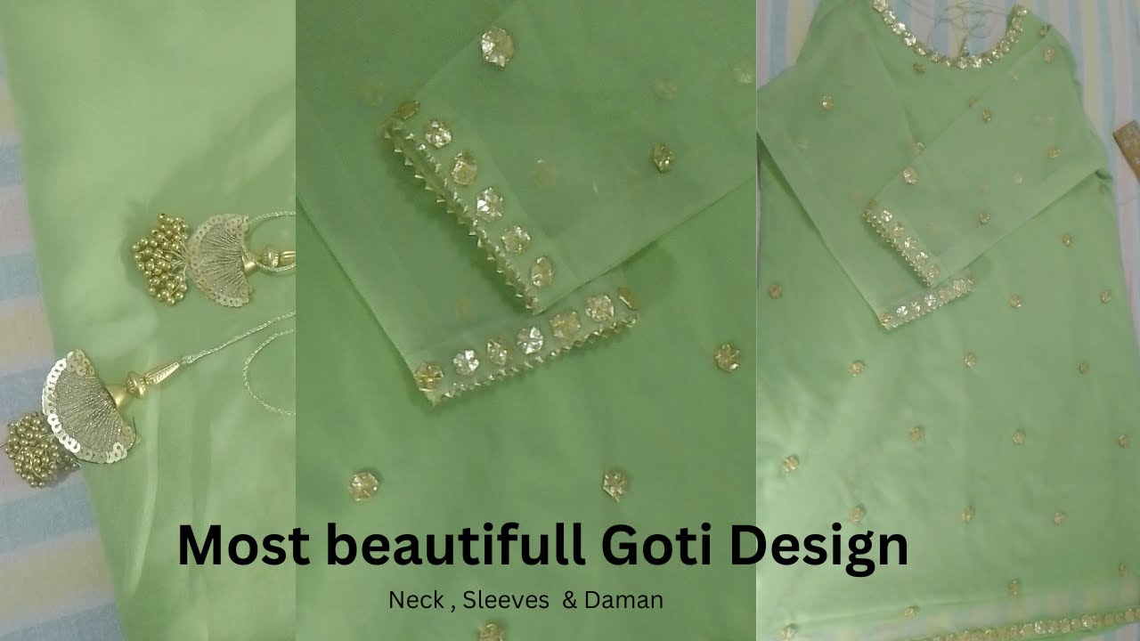 Gota Design \ Latest Dress Design With Gota Phool \ Neck Design ...