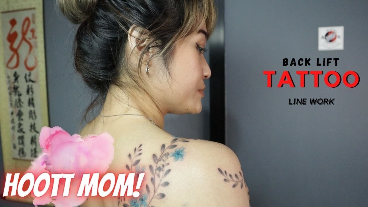 cewek Jepang tattoo di dada / leaf tattoo on chest - YouTube