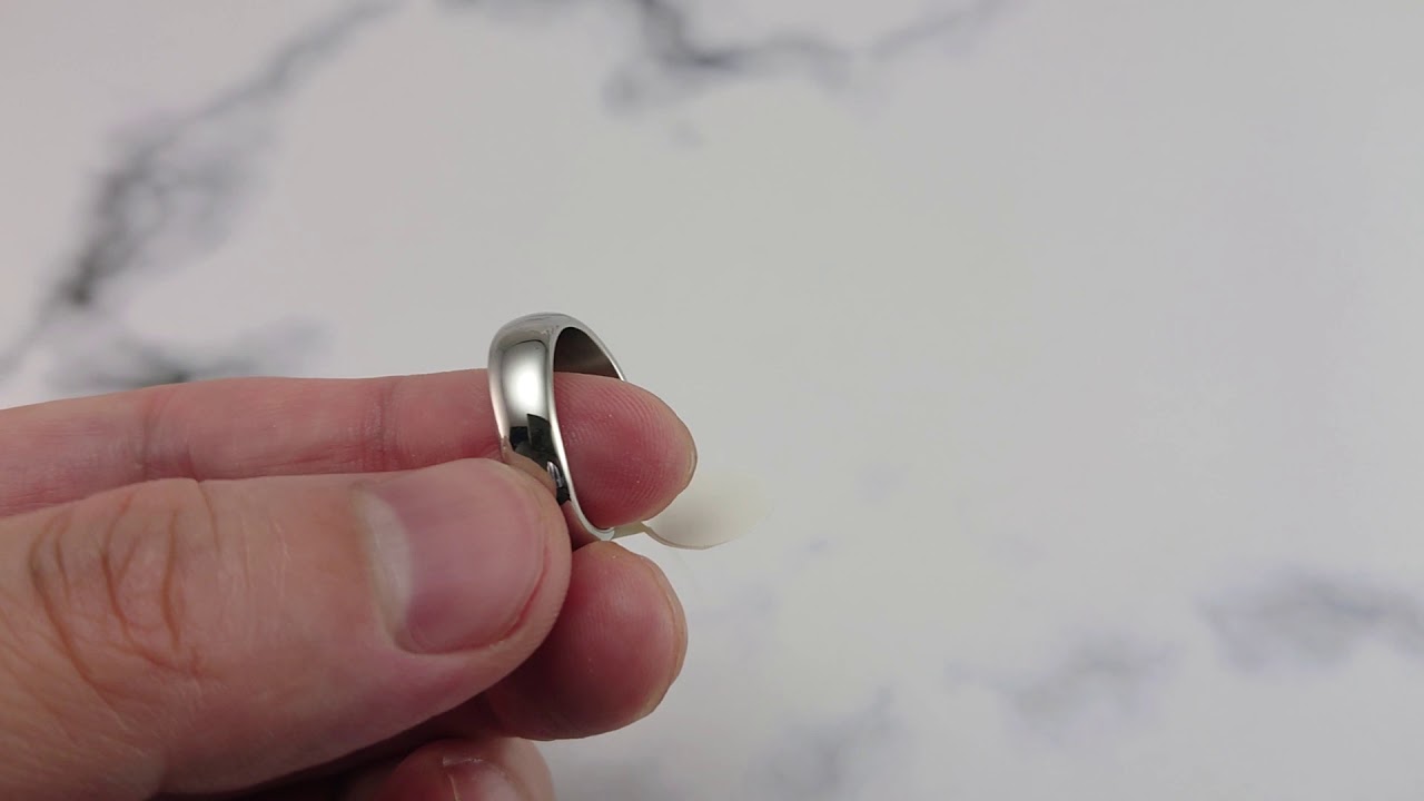 high polished stainless steel ring - YouTube