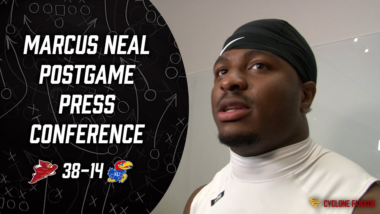 Marcus Neal on KU win, shark celebration, his leadership - YouTube