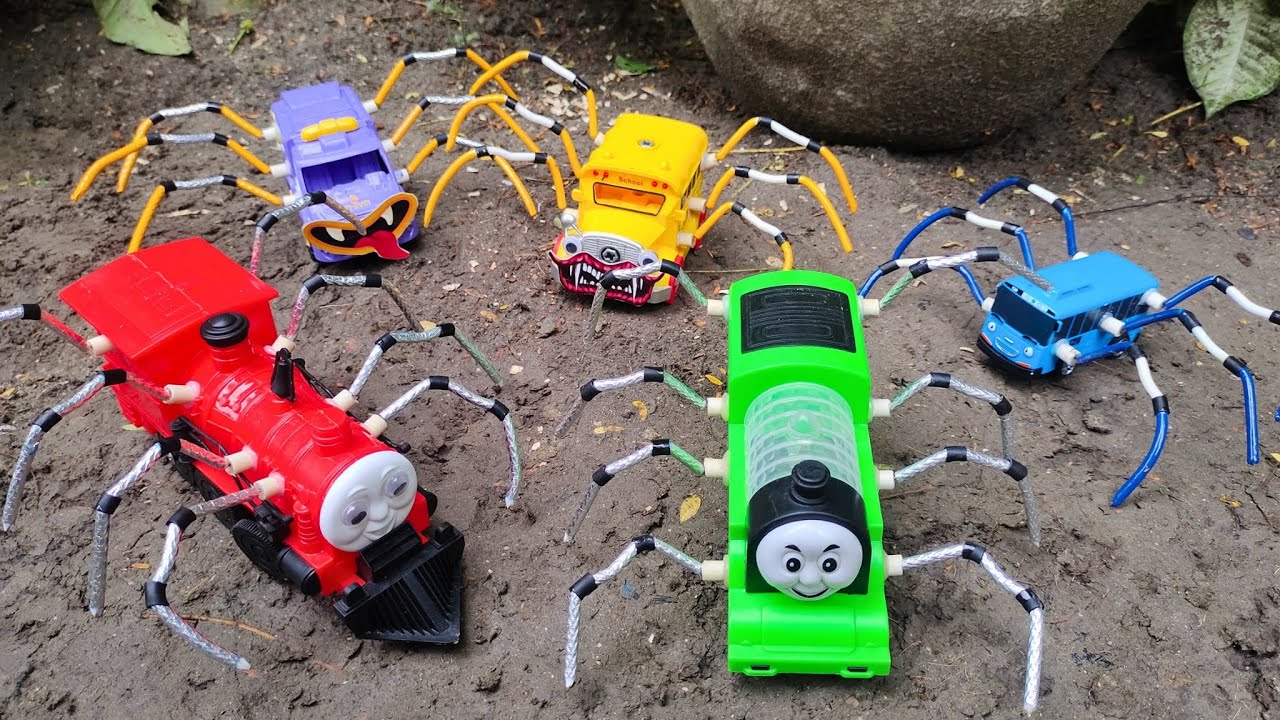 Upgrade Kereta Api Percy Spider, Spider School Bus, Bus Tayo Spider ...