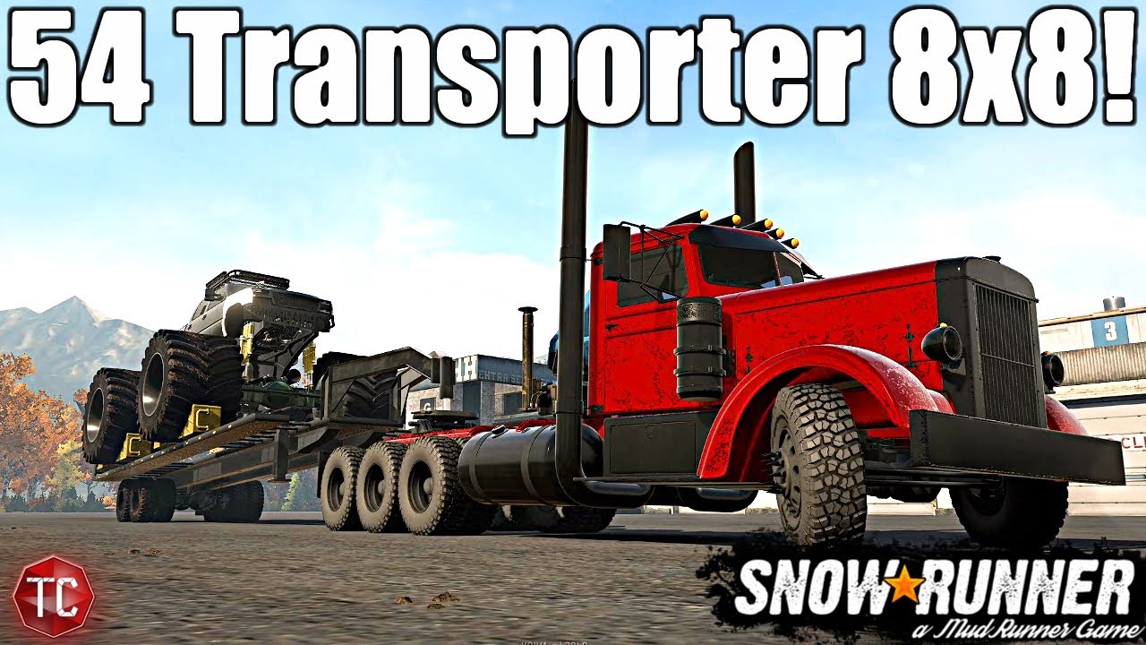 SnowRunner: NEW 1954 Transporter 8X8 w/ Lift Axle! MONSTERMAX 2.0 HAUL ...