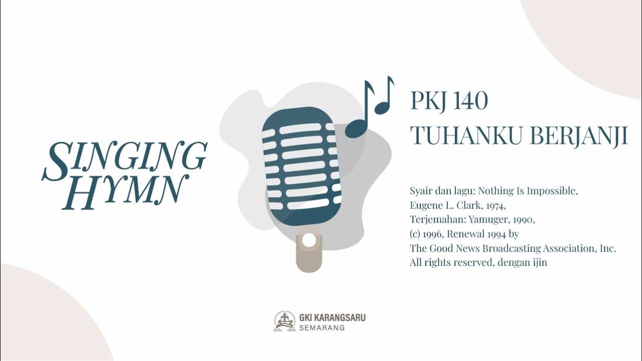 PKJ 140 | Tuhanku Berjanji - YouTube