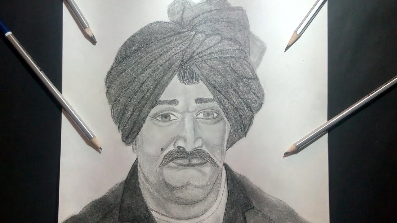 Rajashree chatrapati shahu maharaj drawing (shading toturial) - YouTube
