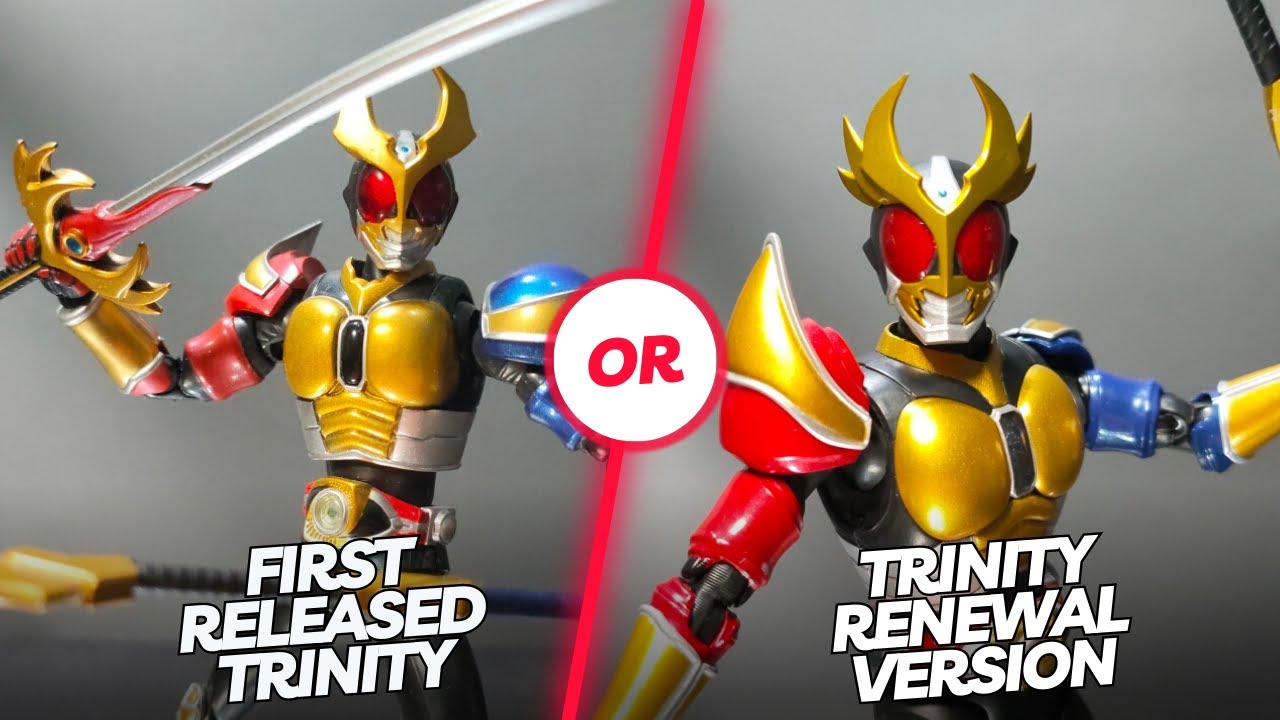 [COMPARE] S.H Figuarts Kamen Rider Agito Trinity Form - YouTube