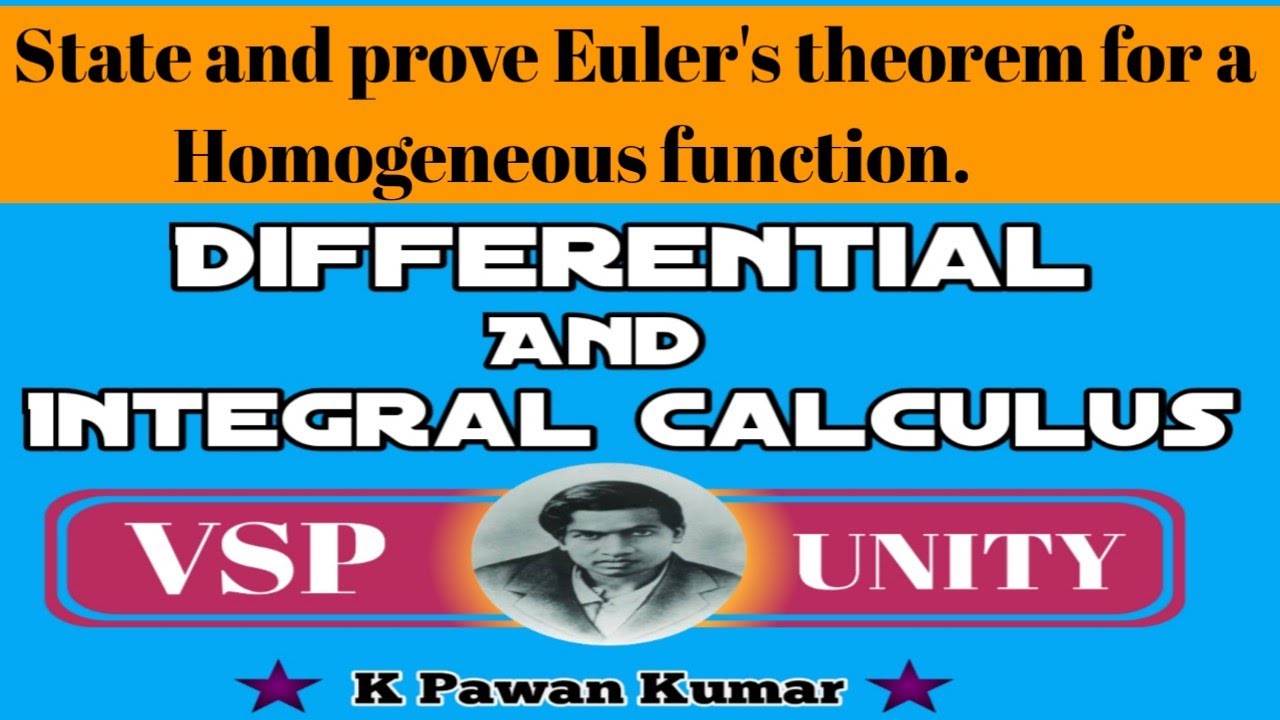Differential and integral calculus//B.Sc//State and prove Euler's ...