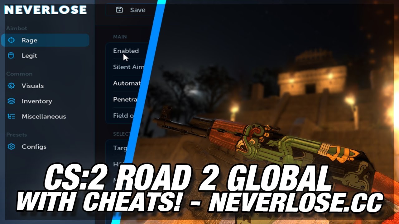 CS:2 ROAD TO GLOBAL with CHEATS! - NEVERLOSE.CC | S1 - E1 - YouTube