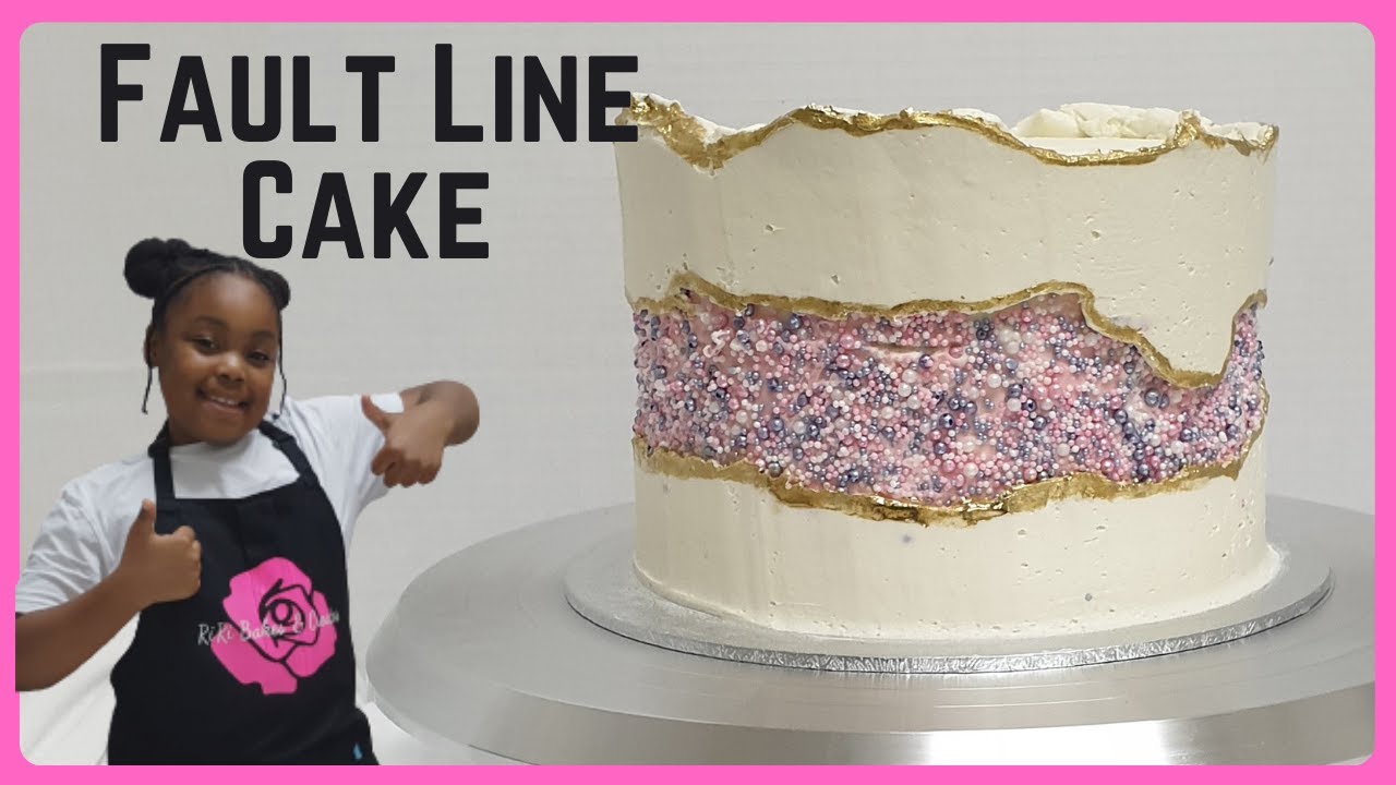 FAULT LINE CAKE TUTORIAL (SPRINKLE FAULT LINE CAKE TUTORIAL) - YouTube