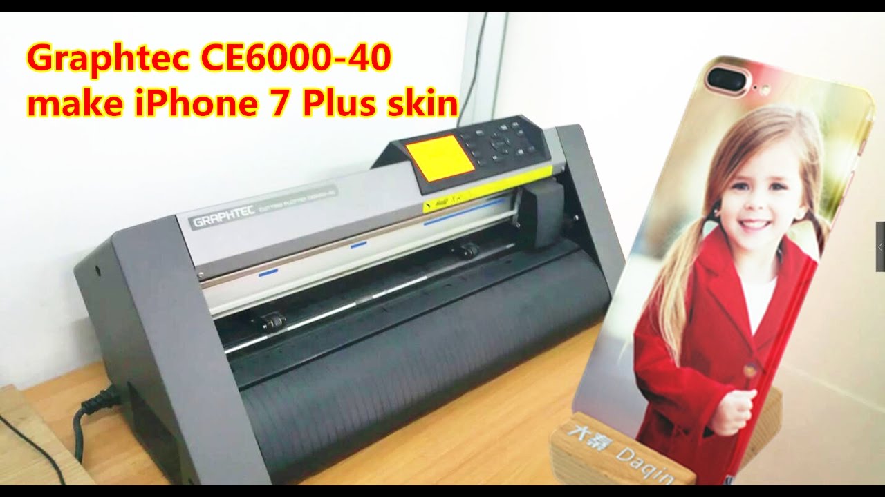 Tutorial - Graphtec CE6000-40 make custom iPhone 7 Plus skin - YouTube