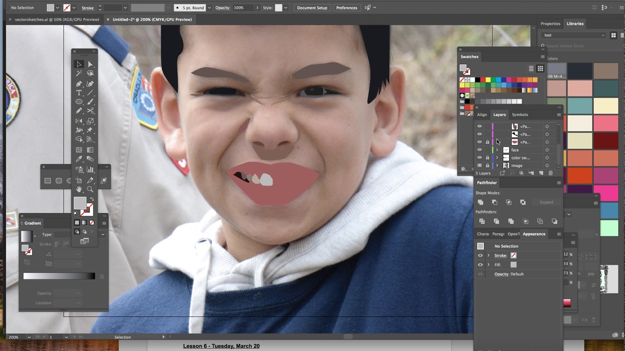 The Pen Tool Portrait - YouTube