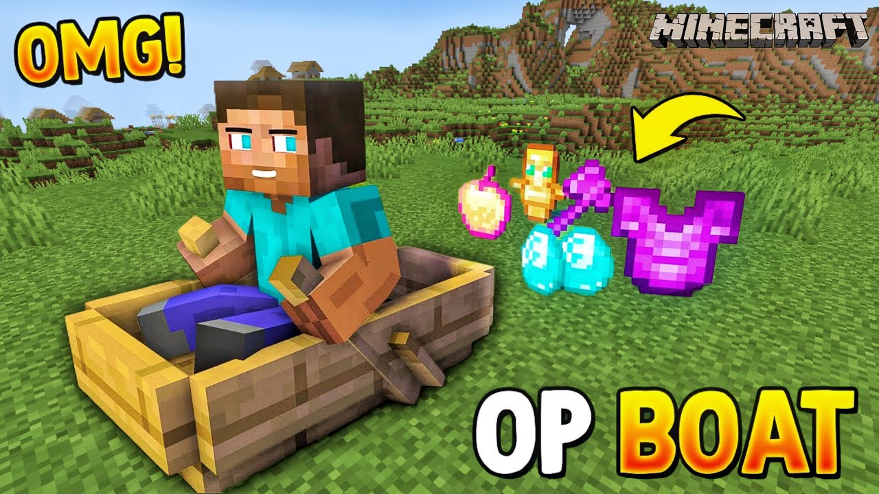Minecraft But Boat gives OP LOOT - YouTube