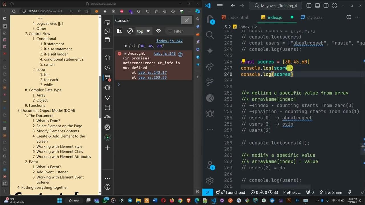 Mayovest Web Development: Introduction to JavaScript Class 5 - YouTube