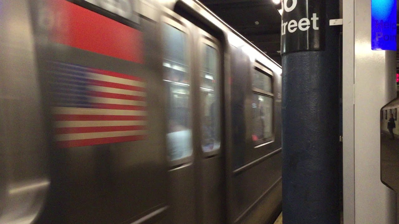 MTA 1 subway train at 86st NYC - YouTube