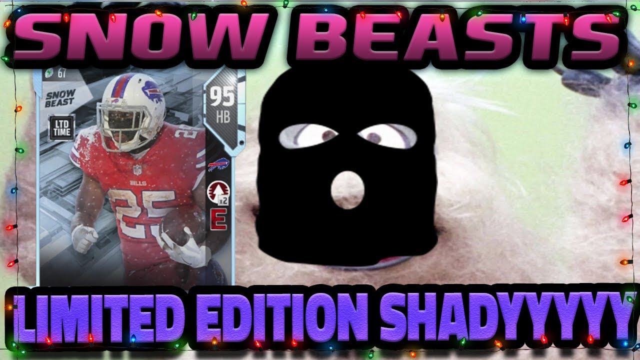 LIMITED EDITION LESEAN MCCOY SHADY SNOW BEAST | MADDEN 18 ULTIMATE TEAM ...