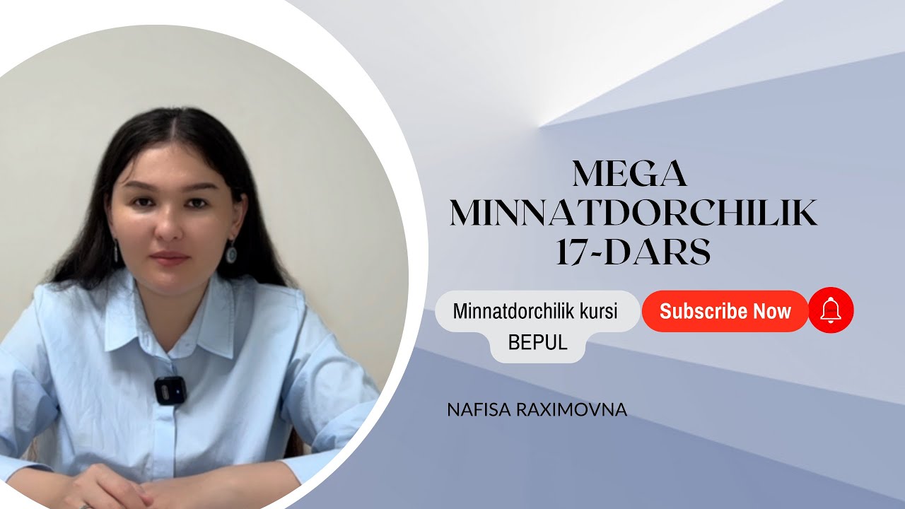 Mega minnatdorchilik 17-dars - YouTube