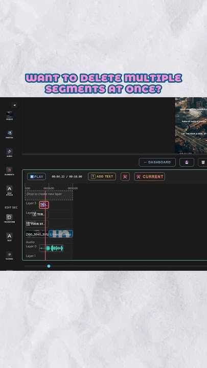 🎥How to delete multiple segments at once? - YouTube
