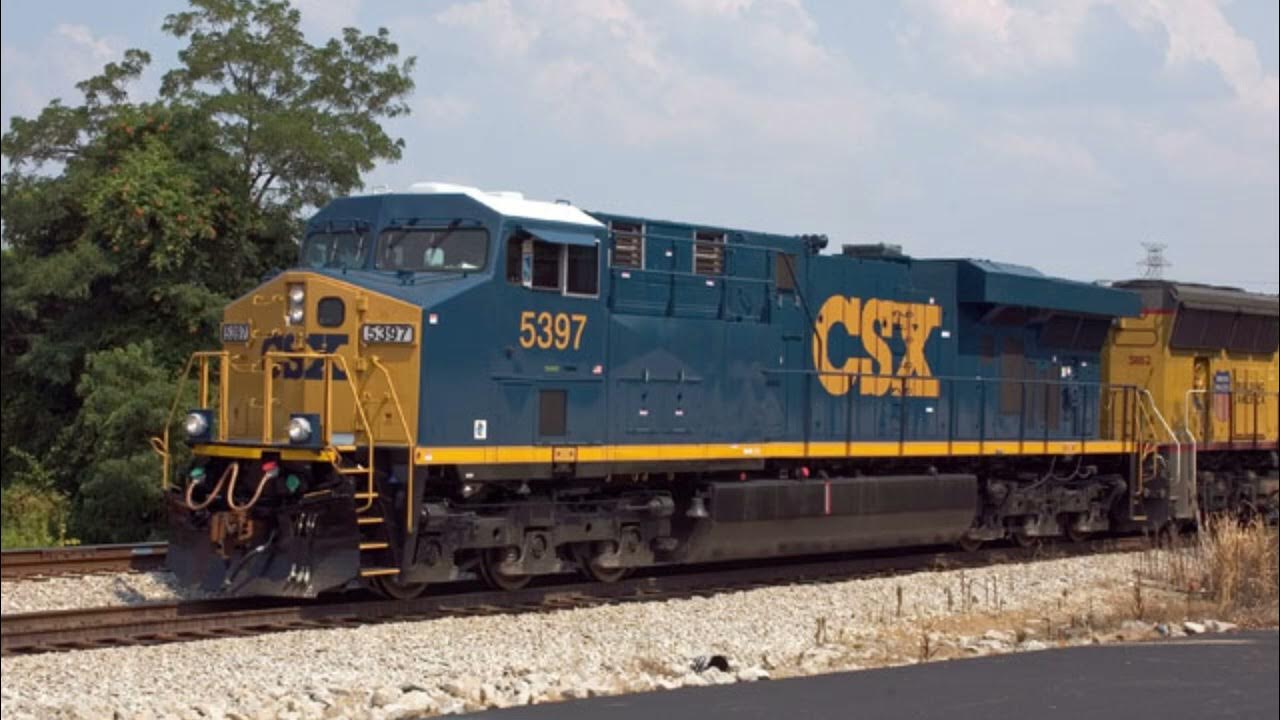 CSX ES40DC #5397’s Awesome Narrow Font K5HL w/ 2-Piece 1L - YouTube