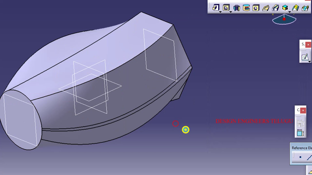 CATIA - 27 || Telugu || Multi sections solid. - YouTube