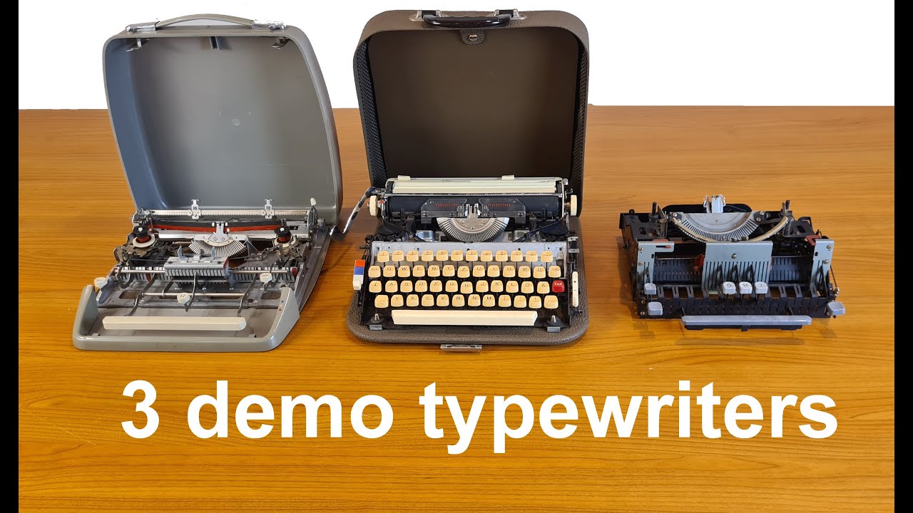 What's inside a typewriter: 3 demonstration models for tests (video 115 ...