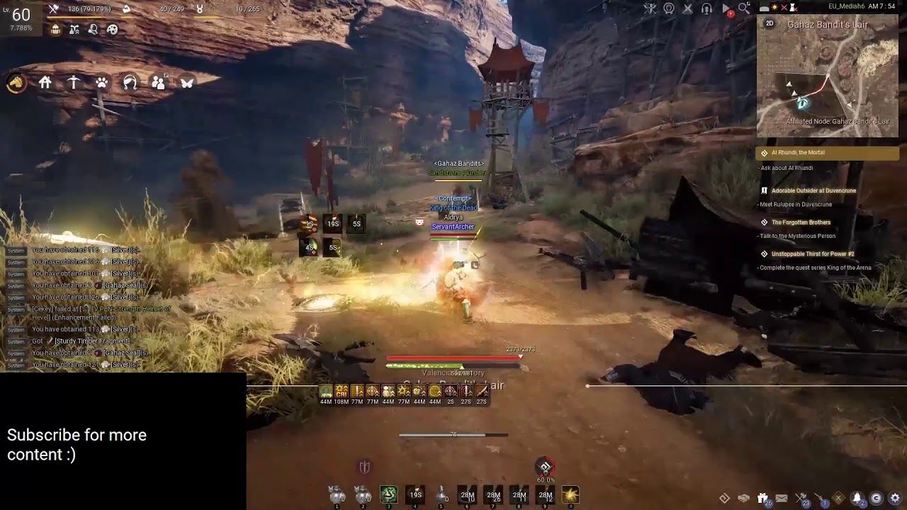 BDO Archer Grinding Gahaz ~ Cliff Rotation - YouTube