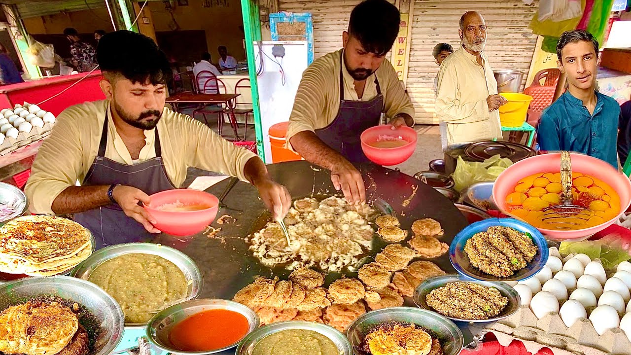 Pakistani Street Food Nashta | Hamza Tikki Wala, Beef Tikki, Dall tikki ...
