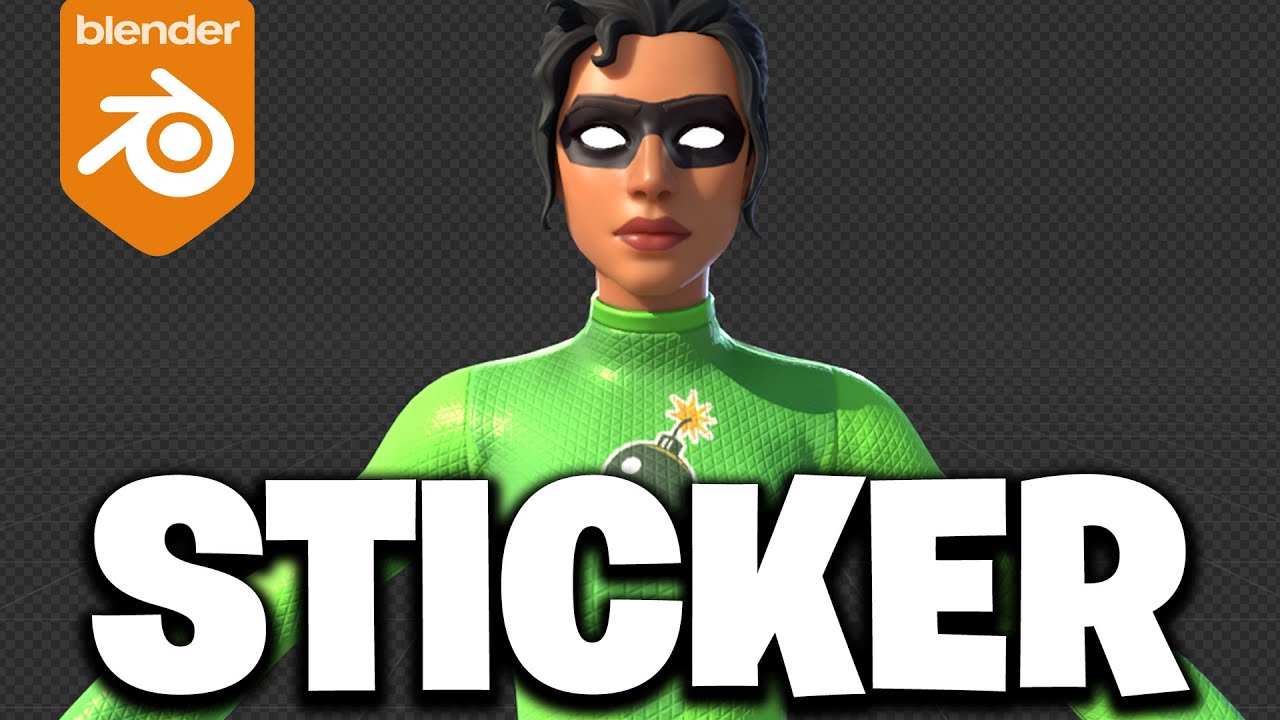 HOW TO Put a Sticker on the Superhero Skins in Blender - YouTube