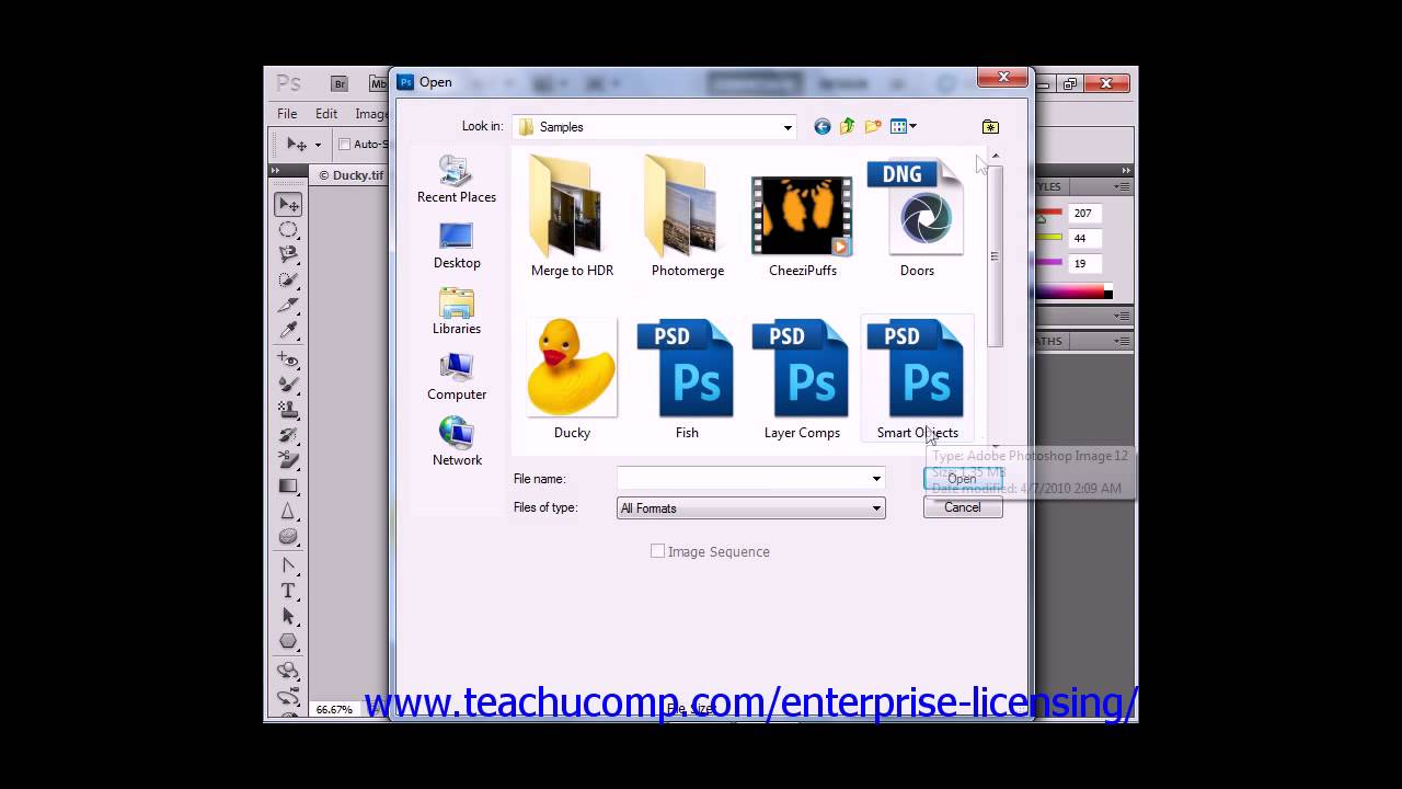 Photoshop CS6 Tutorial Opening Images Adobe Training - YouTube