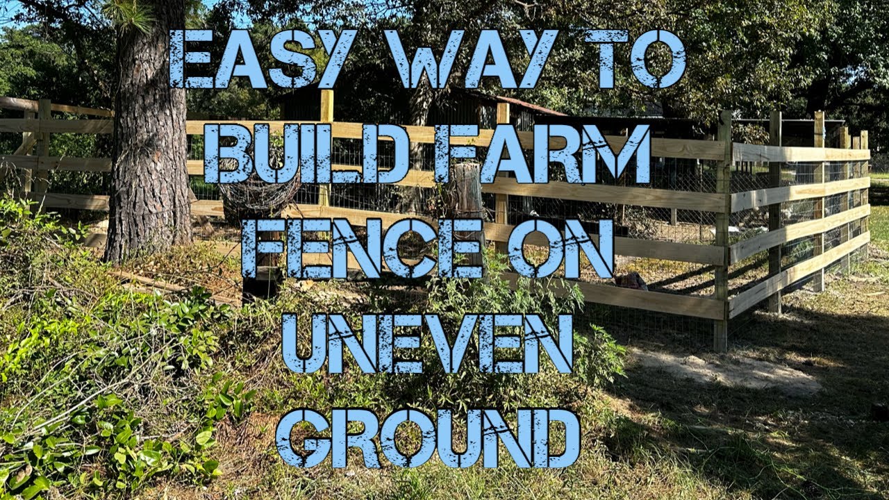 Easy way/method to build farm fence on uneven ground. - YouTube