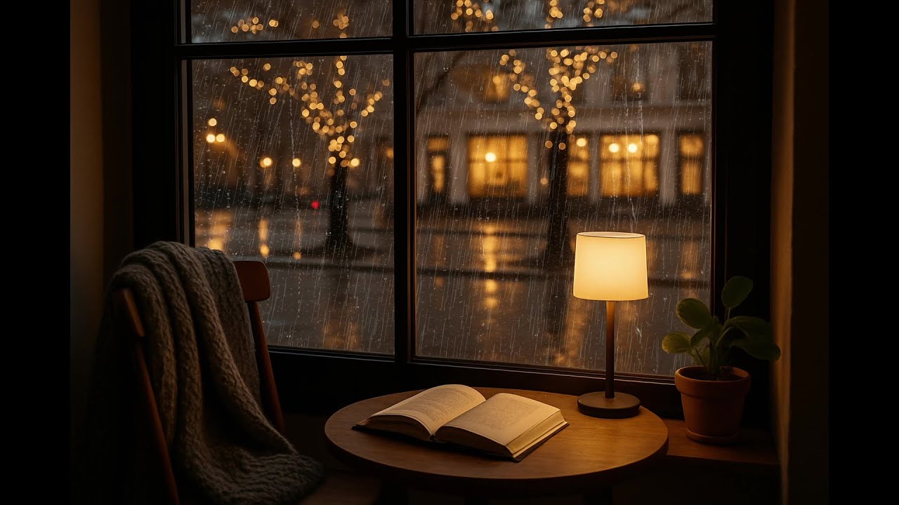 🔥🎁 Reading Ambience — Heavy Rain | Dark Academia for Relaxing, Reading ...