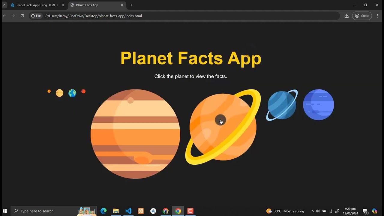 Planet Facts App HTML, CSS and JavaScript with Source Code - YouTube