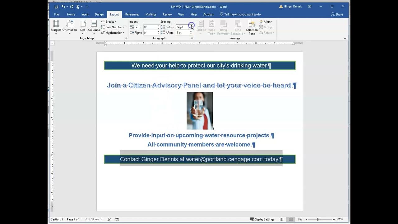 Word Module 1 Textbook Project 1 2 - YouTube