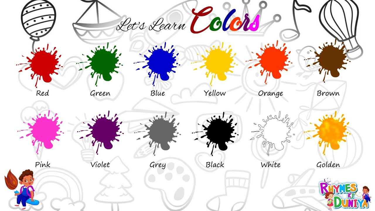 Fun & Easy: Learn Color Names for Kids with Fun Cartoons! Color ...
