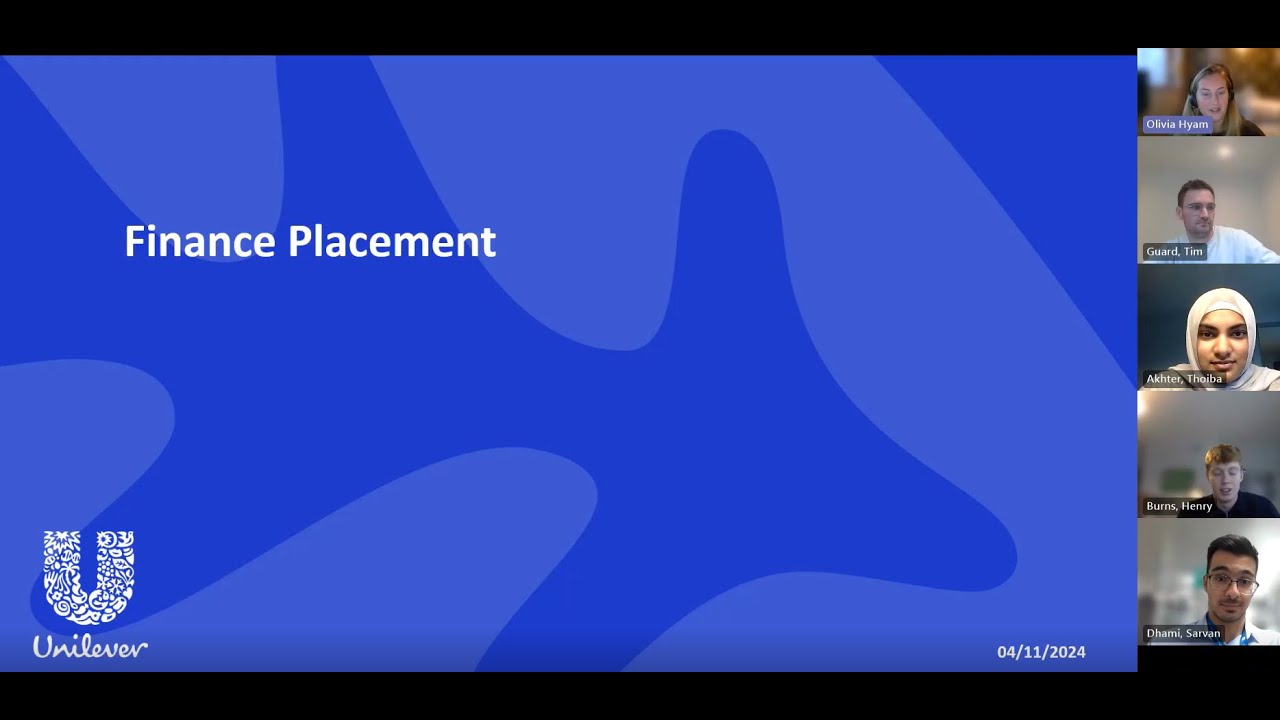 Want to learn more about Unilever's Finance Placement - YouTube