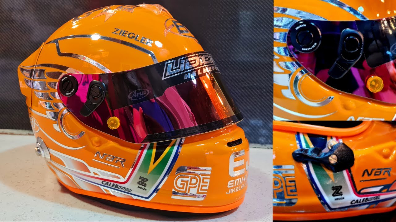Caleb's Max Verstappen Inspired Helmet Design - YouTube