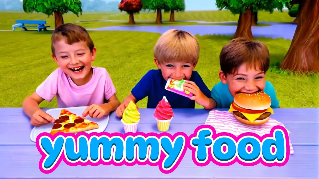 Yummy Food Song | Fun Kids Song About Pizza, Ice Cream, Burgers ...