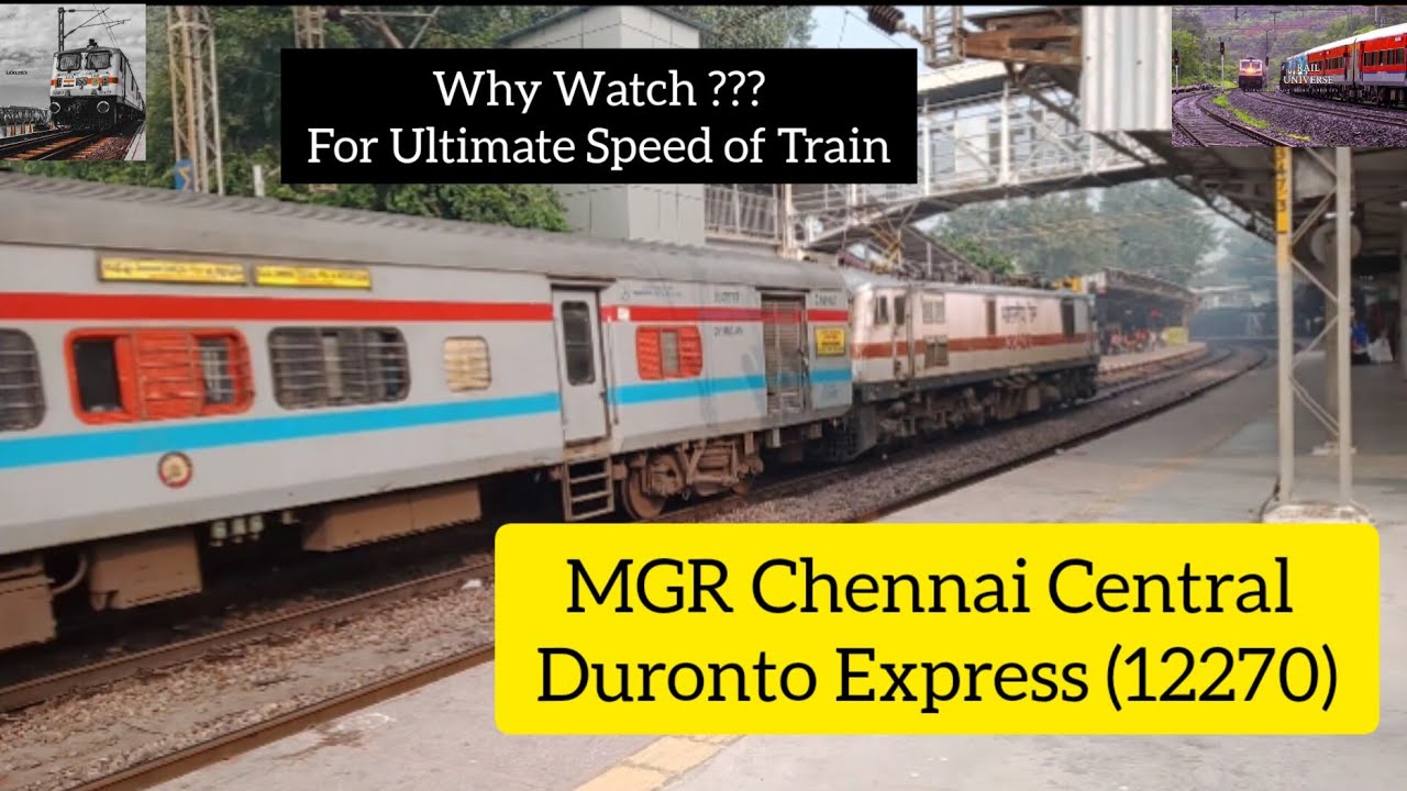 MGR Chennai Central Duronto Express (12270) | Rail Universe - YouTube