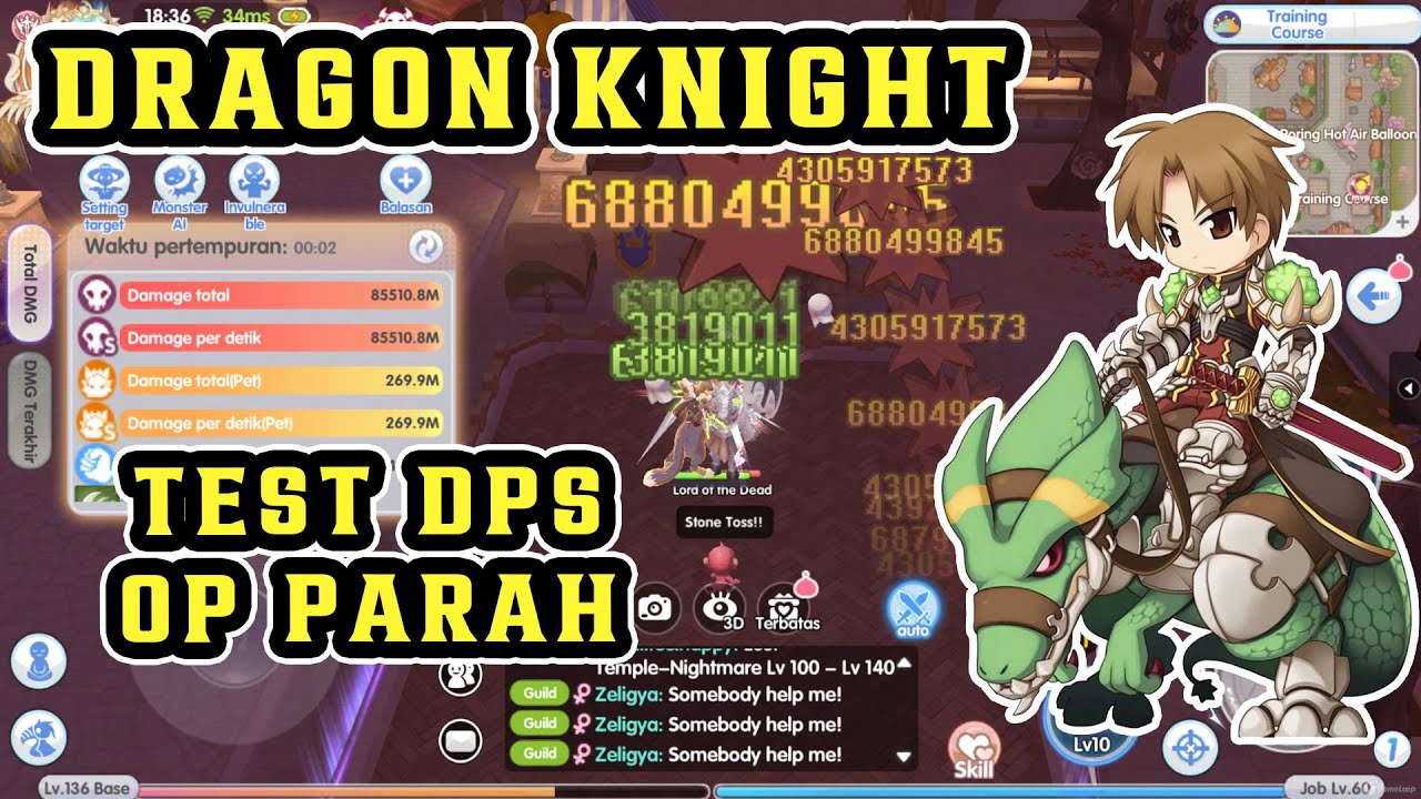 ROX - DPS DRAGON KNIGHT OP PARAH !! BEFORE AFTER CLASS BALANCE - YouTube