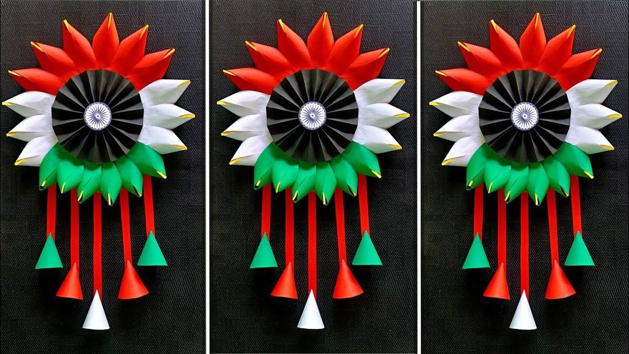 CREATE Your Own Tricolor Wall Hanging for REPUBLIC DAY | Paper Craft ...