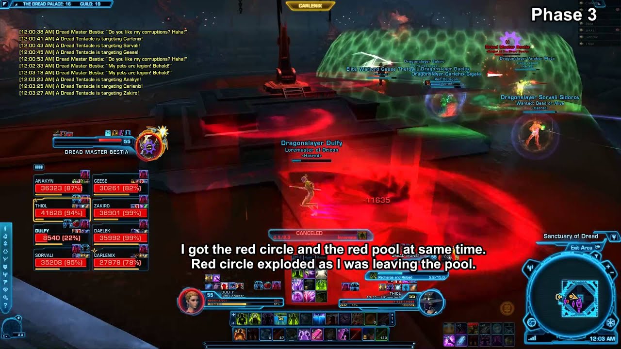 SWTOR Hardmode Dread Master Bestia - Dread Palace operation - YouTube