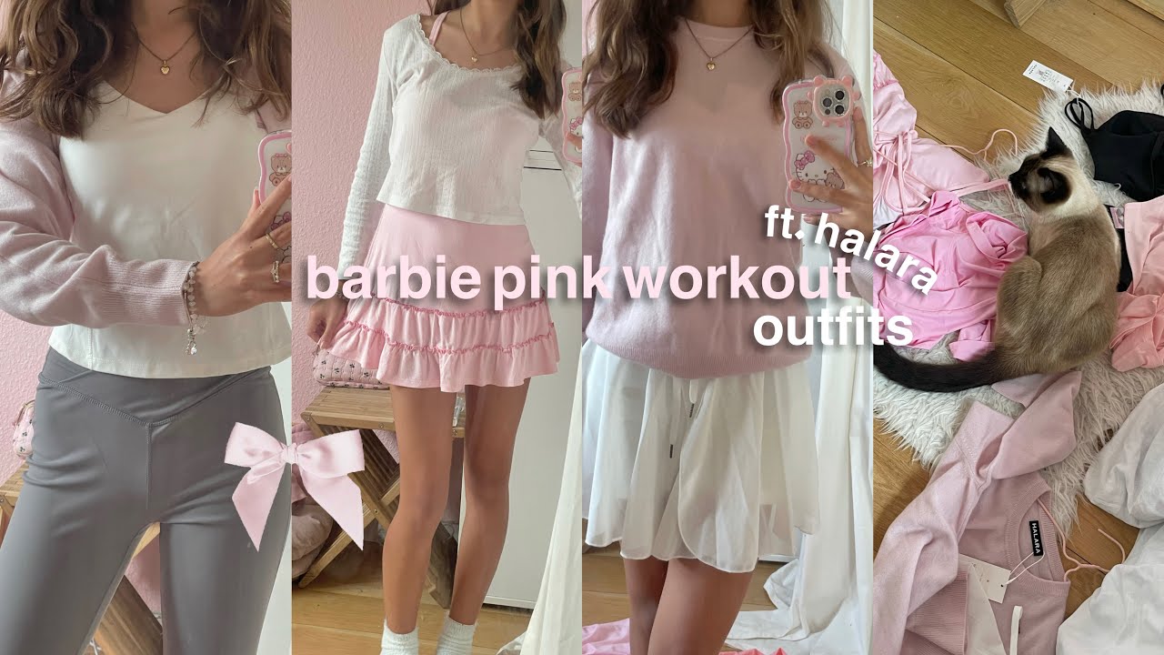 barbie pink activewear haul! dress, skirts, leggings halara review ...