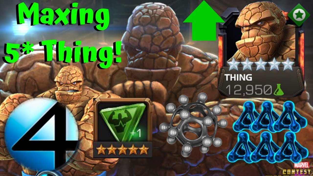 Maxing Out 5* Thing! New Rank 5! - Marvel Contest of Champions - YouTube