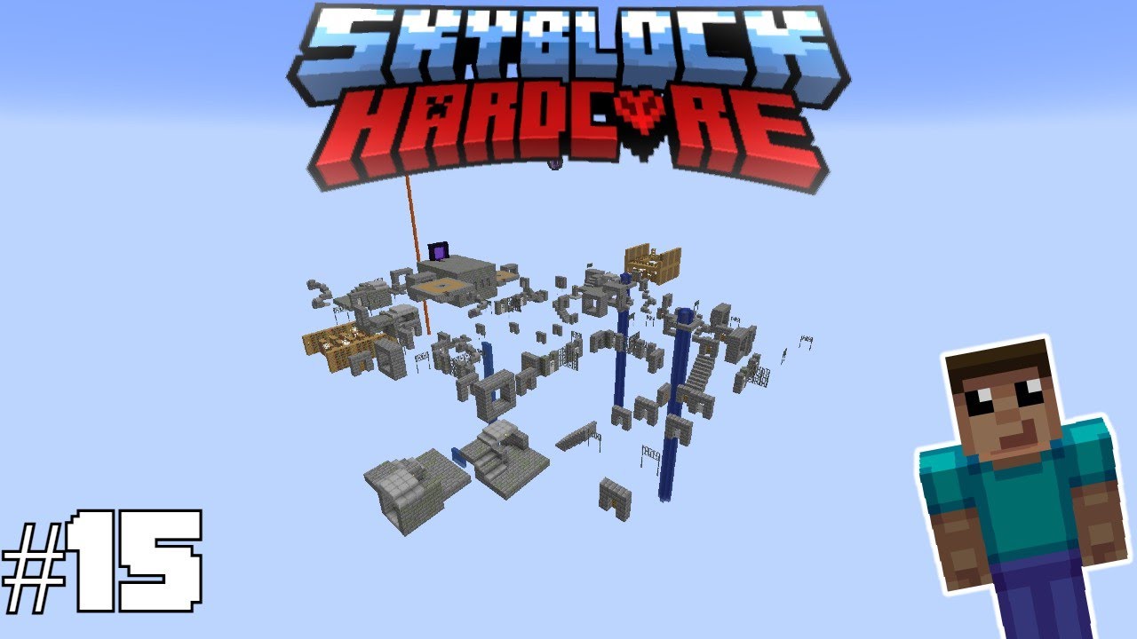 End Stronghold! - Minecraft Skyblock Hardcore Timelapse #15 - YouTube