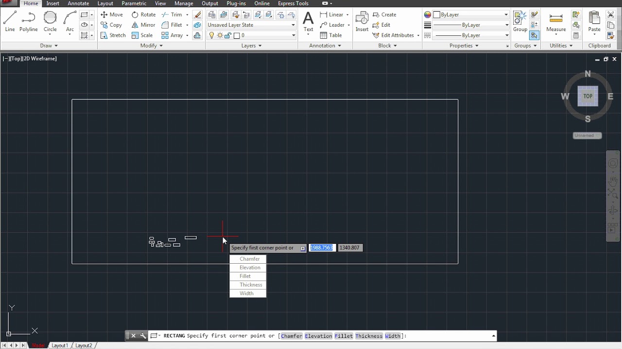 DIBUJANDO RECTANGULOS 2 EN AUTOCAD - YouTube