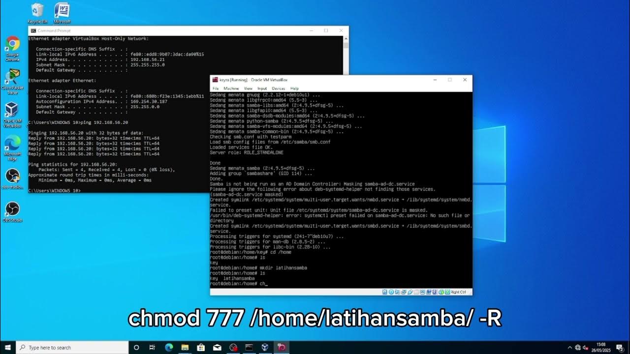 Instalasi dan Konfigurasi FILE SERVER (SAMBA) LINUX DEBIAN 10.9 - YouTube