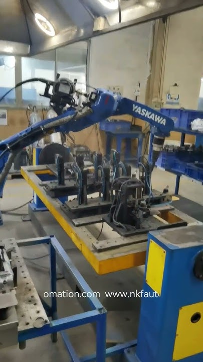 Our designed and produced 500KG payload single-axis positioner, paired with Yaskawa welding ...